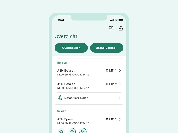 Zakelijk betalen, sparen en beleggen in één app - ASN Bank
